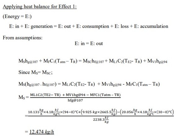 Multiple Effect Evaporator Experiment, Lab Report - Chemical Engineering